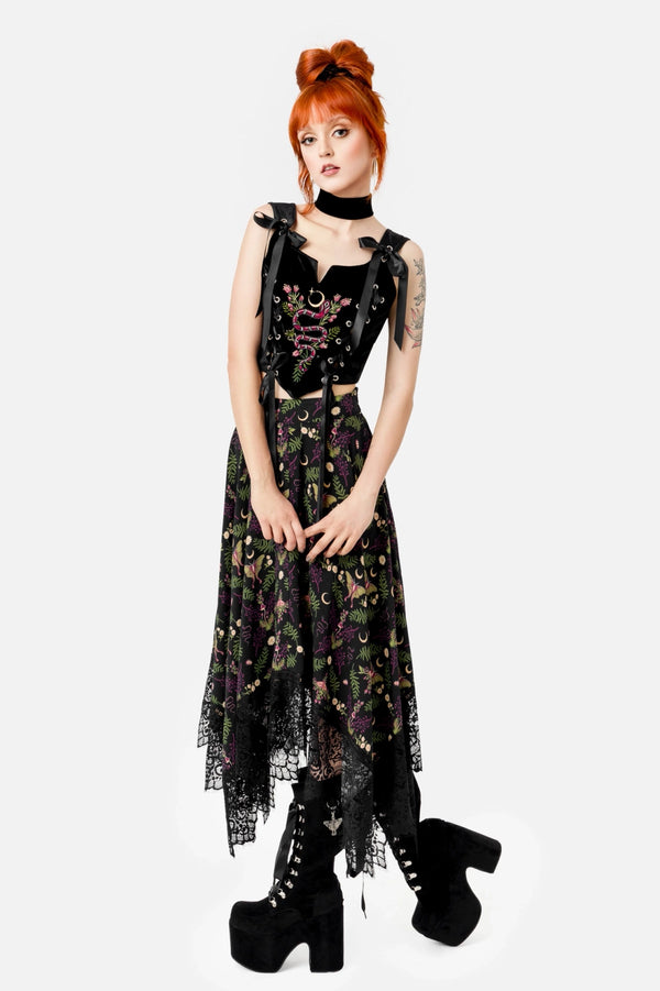 Restyle - Wilderwood - Gothic Midi Skirt | Gothic Clothing | Skirt – Wild Star Hearts