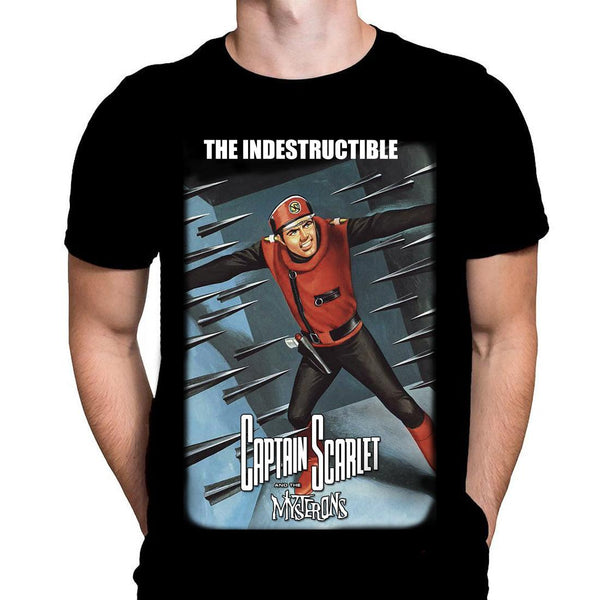 Indestructible Capt Scarlet - 60's Retro TV Show Poster Art - T-Shirt ...