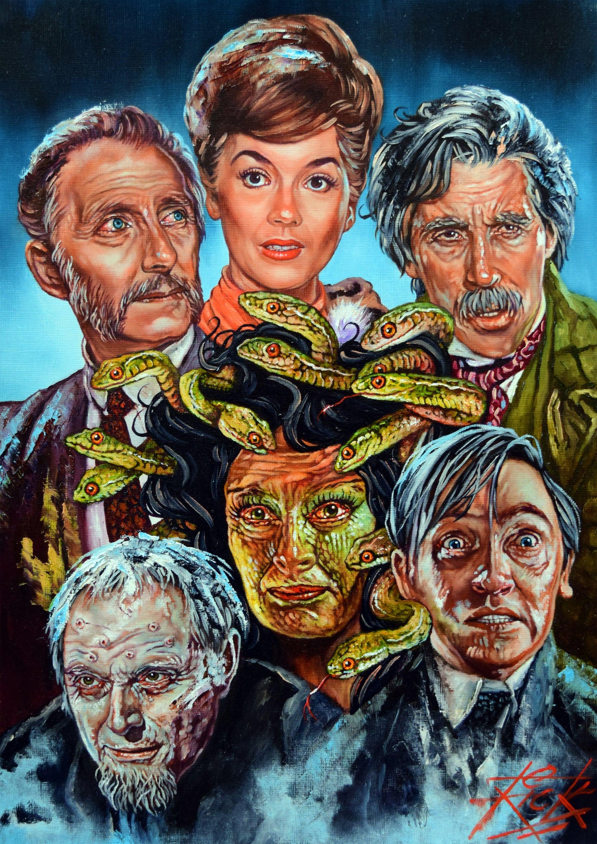 Rick Melton - The Gorgon Montage - Classic Horror - Art Print – Wild ...