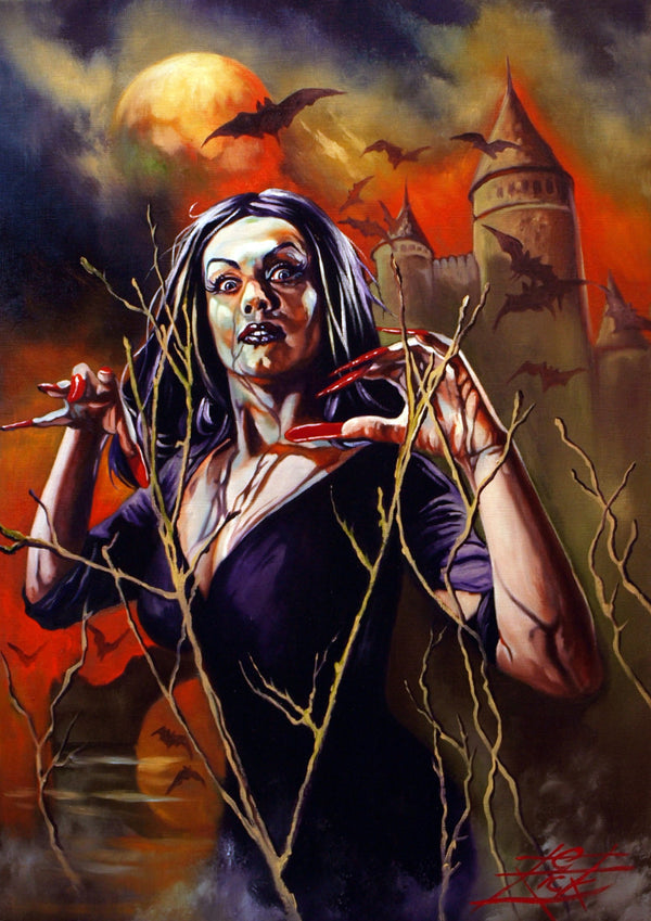 Rick Melton - Vampira - Scream Queen Rick Melton Art Print – Wild Star ...